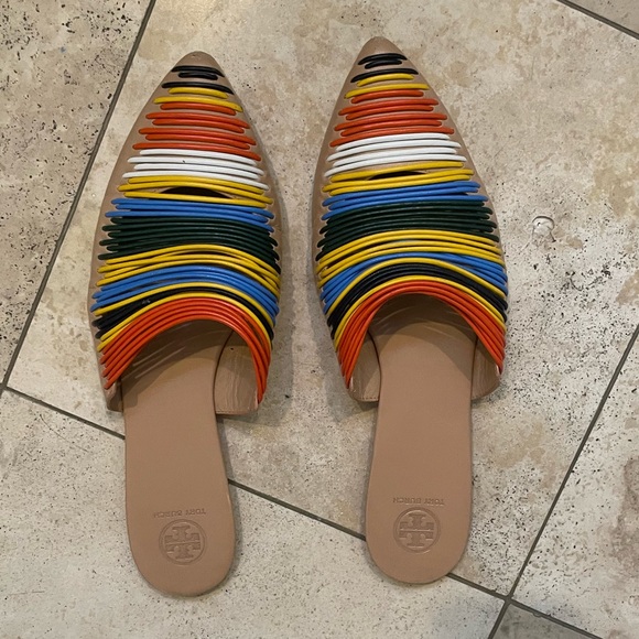 Tory Burch | Shoes | Tory Burch Multi Color Mule Sandals | Poshmark